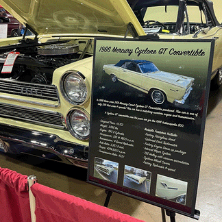 Car Show Boards - Custom Designed for Your Vehicle!